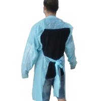 China Disposable  Hospitals Overhead/open Back CPE Isolation Gown Individual Pack OEM for sale