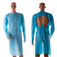 China Medical Individual Package Disposable Isolation Gown CPE Gown with Thumb Holes 10pcs/pack for sale