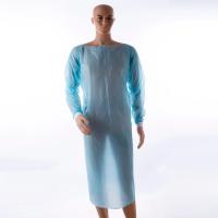 China Medical Individual Package Disposable Isolation Gown CPE Gown with Thumb Holes 10pcs/pack for sale