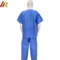 China Hospital Uniform Nonwoven Set Scrub Suit Lab Coat Disposable Scrub Suit for sale