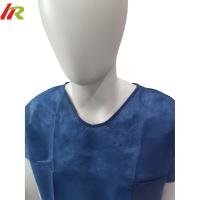 China Non Woven SMS Knitted Cuff Lab Shirt Disposable Scrub Suit for sale