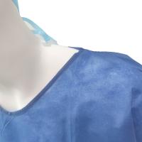 China Non Woven SMS Knitted Cuff Lab Shirt Disposable Scrub Suit for sale
