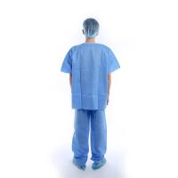 China Disposable Surgical Gown Medical Nurse  Patients Short Sleeves Gown Shirts Lab Scrub Suit Hospital Uniforms for sale
