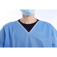 China Disposable SMS Pajamas Short Sleeve Unisex Medical Nurse Scrub Suit for sale