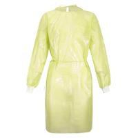 China Polypropylene 50 Gsm Frock With Waterproof Microporous Film Waterproof Disposable Chemo Gown Disposable Isolation Gowns for sale