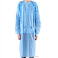China Polypropylene 50 Gsm Frock With Waterproof Microporous Film Waterproof Disposable Chemo Gown Disposable Isolation Gowns for sale