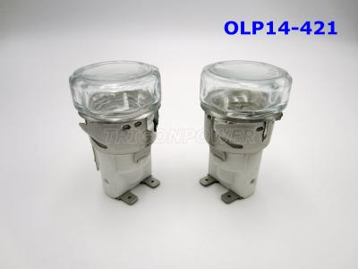 China Galvanized Steel Oven Lamp Holder OLP14-421 Faston 6.3x 0.8 Bright White Color for sale