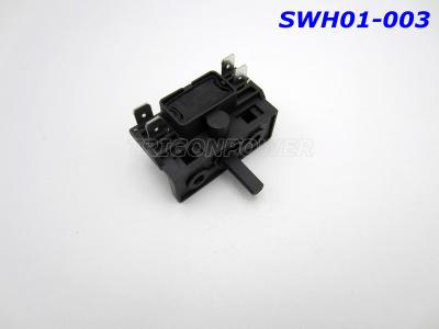 China Black Electric Stove Switch , High Voltage Resistance 3 Position Rotary Switch for sale