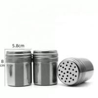 China Stainless Steel Salt And Pepper Shaker Spice Tins Diameter 5* 7cm 58*80mm 6.8*10cm for sale