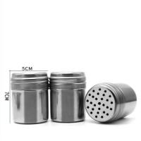 China Stainless Steel Salt And Pepper Shaker Spice Tins Diameter 5* 7cm 58*80mm 6.8*10cm for sale