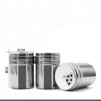 China Stainless Steel Salt And Pepper Shaker Spice Tins Diameter 5* 7cm 58*80mm 6.8*10cm for sale