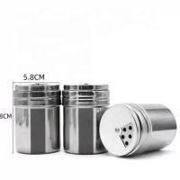 China Stainless Steel Salt And Pepper Shaker Spice Tins Diameter 5* 7cm 58*80mm 6.8*10cm for sale