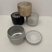 China 150ML Aluminum Car Air Freshener Jar Round Metal Cans Solid Perfume Containers for sale