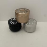 China 150ML Aluminum Car Air Freshener Jar Round Metal Cans Solid Perfume Containers for sale