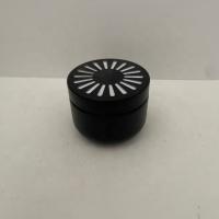 China 150ML Aluminum Car Air Freshener Jar Round Metal Cans Solid Perfume Containers for sale