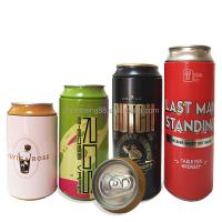 China Custom Metal Pop Tin 150ml 250ml 450ml Aluminum Beverage Cans Tinplate Can with 202 Peel Back Foil Lid for sale