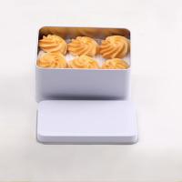 China 70*70*85mm Square Metal Food Tin Box Custom Logo for Cake Pizza Milk Packaging for sale