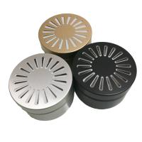 China Solid Air Freshener Aluminum Jar Can Round Car Air Freshener Bead Packaging Metal Box for sale