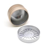China Solid Air Freshener Aluminum Jar Can Round Car Air Freshener Bead Packaging Metal Box for sale