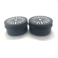 China Solid Air Freshener Aluminum Jar Can Round Car Air Freshener Bead Packaging Metal Box for sale