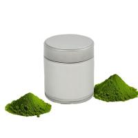 China Airtight Food Grade 30g 50g 100g Matcha Tin Can Green Tea Powder Tin Container with Screw Lid for sale