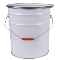 China Big Mouth 10L 18L 20L Metal Tinplate Pail Empty Barrel Cans for Paint Putty Chemicals for sale