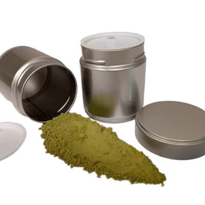 China Food Grade 60mm Matcha Powder Tin Round Metal Tinplate Air Tight Seal Container for sale