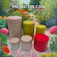 China Custom Round Metal Tin Canister Matte Black Loose Tea & Coffee Bean Storage Jar for Food Bean Container Packaging for sale
