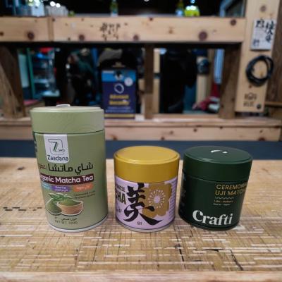 China Custom Sealed Box Metal Sealed Dip for Japan Organic Matcha Green Tea Box Conserv for sale
