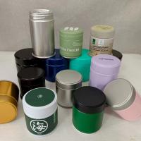 China Silver Black White Metal Tinplate Matcha Powder Tin for Coffee Packaging Screw Cap Sealing for sale