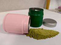 China Silver Black White Metal Tinplate Matcha Powder Tin for Coffee Packaging Screw Cap Sealing for sale