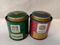 China Airtight Coffee Tea Tins Canister With Valve Seal Round Coffee Can Tin Metal Round Tin Cans for sale