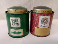 China Airtight Coffee Tea Tins Canister With Valve Seal Round Coffee Can Tin Metal Round Tin Cans for sale