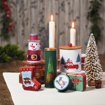 China Children's Food Packaging Square Tin Box For Christmas Metal Tinplate Storage Box Gift Cans for sale
