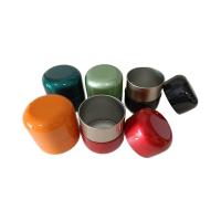 China 85*98mm Small Tea Tin Cans Polished UV Bright Face Round Tinplate Food Packaging for sale