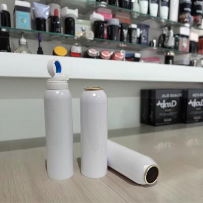 China Sunscreen With Cover Custom Aerosol Tin Spray Can Cosmetic Empty Metal Aluminum for sale