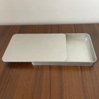 China Silver Slide Top Metal Tin Box 167*103*20mm Rectangle Tinplate Case Metal Tin Can for Mint Cosmetic for sale