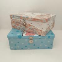 China 240*175*85mm Square Tin Box With Lock Key Rectangle Metal Tinplate Container For Food Gift for sale