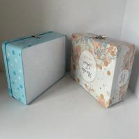 China Lock Key Square Rectangle Tin Box Metal Tinplate Container Size L240*W175*H85mm for Food Gift Cookie Craft Cosmetic for sale