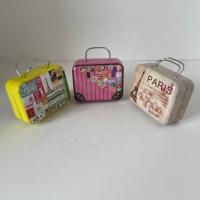 China Small Metal Square Gift Box Tin With Handle L75*W55*H35mm For Toy Craft Cosmetic for sale
