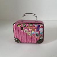 China Small Metal Square Gift Box Tin With Handle L75*W55*H35mm For Toy Craft Cosmetic for sale