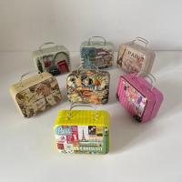 China Small Metal Square Gift Box Tin With Handle L75*W55*H35mm For Toy Craft Cosmetic for sale