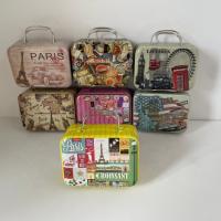 China Small Metal Square Gift Box Tin With Handle L75*W55*H35mm For Toy Craft Cosmetic for sale