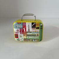 China Small Metal Square Gift Box Tin With Handle L75*W55*H35mm For Toy Craft Cosmetic for sale