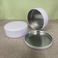 China White Round Candy Tin Cans Tinplate Metal Box for Food Bread Cake Chocolate Jelly Nuts Snack for sale