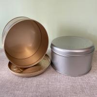 China D135*H70mm Round Golden Food Tin Box for Cake Bread Candy Chocolate Snack for sale