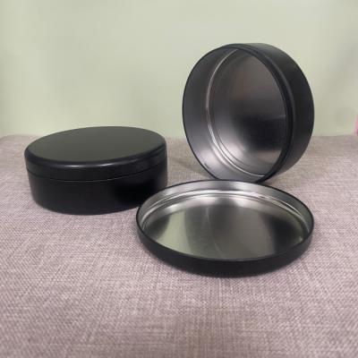 China Round 2pcs Tinplate Food Tin Box Metal Cans for Bread Cake Candy Chocolate Snack for sale