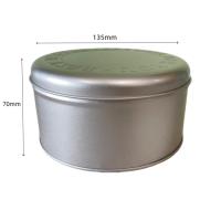 China D135*H70mm Silver Round Tin Cans with Crown Cap for Cake Gift Snack Storage & Craft Custom Logo for sale