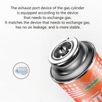 China Customized Empty 65x158mm Butane Gas Can with Valve & Cap Straight Wall High Dome Aerosol Tinplate Can for Outdoor Camping for sale