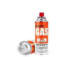 China Customized Empty 65x158mm Butane Gas Can with Valve & Cap Straight Wall High Dome Aerosol Tinplate Can for Outdoor Camping for sale